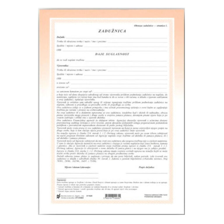 Obrazac OTPREMNICA A4 A-23A/NCR - Tiskara i veleprodaja uredskog ...