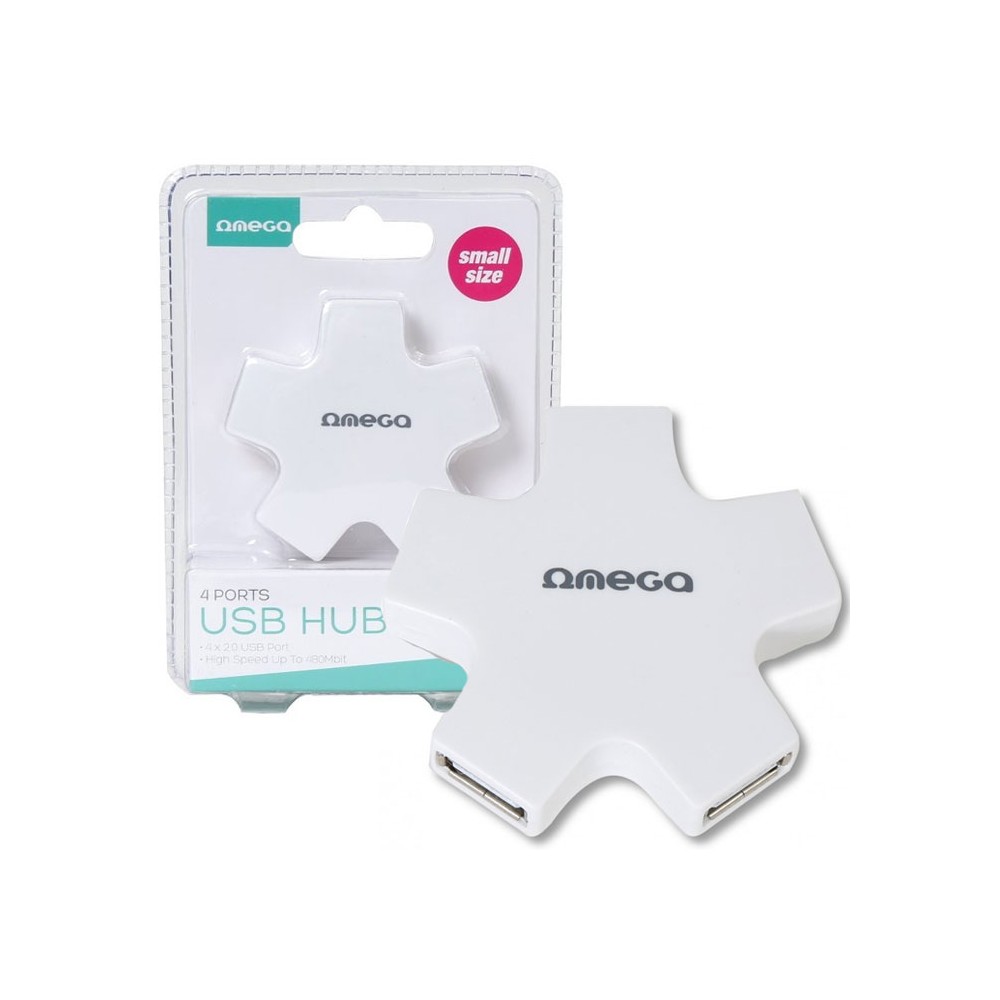 Omega USB HUB 2.0 4 - port, bijeli u obliku zvijezde , OUH24SW ...